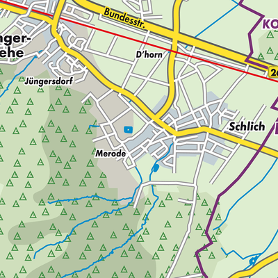 Merode - Stadtpläne und Landkarten