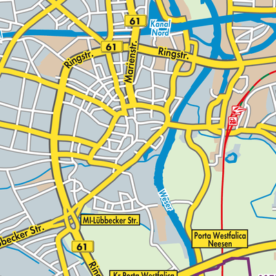 Minden - Stadtpläne und Landkarten