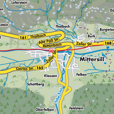 Mittersill - Stadtpläne und Landkarten