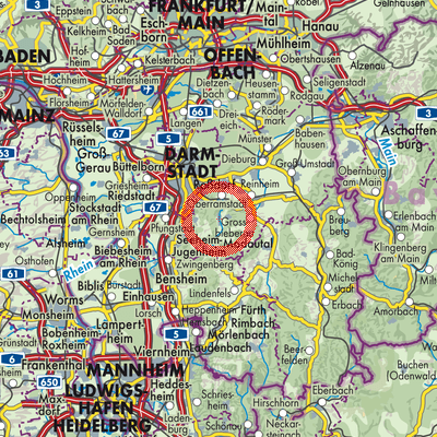 Modau - Stadtpläne und Landkarten