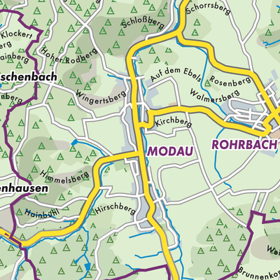 Modau - Stadtpläne und Landkarten