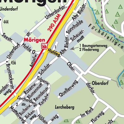 Mörigen - Stadtpläne und Landkarten