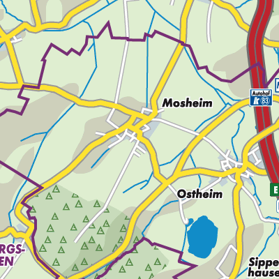 Mosheim - Stadtpläne und Landkarten