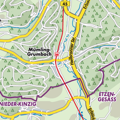 Mümling-Grumbach - Stadtpläne und Landkarten