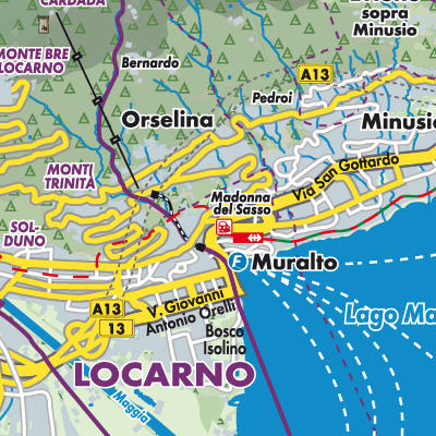 Muralto - Stadtpläne und Landkarten