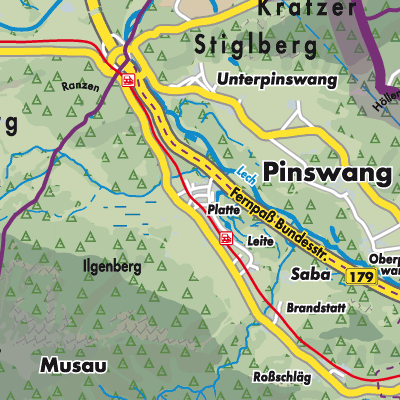 Musau - Stadtpläne und Landkarten