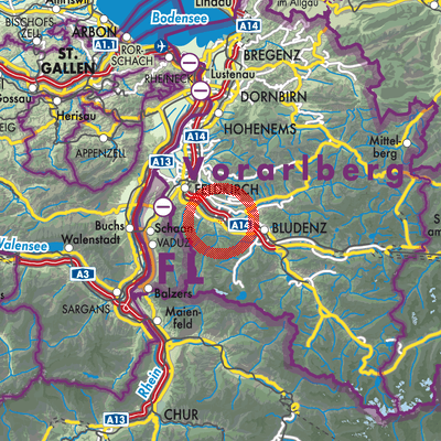 Nenzing - Stadtpläne und Landkarten