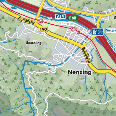 Nenzing - Stadtpläne und Landkarten