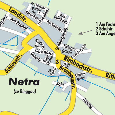 Netra - Stadtpläne und Landkarten