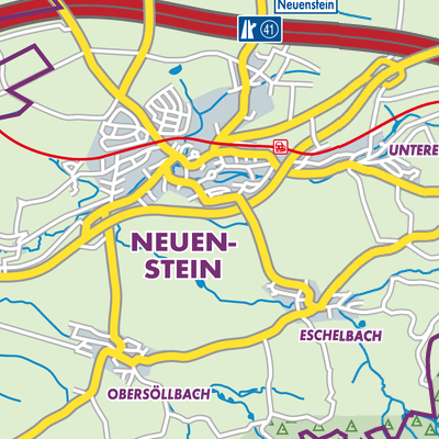 Neuenstein - Stadtpläne und Landkarten