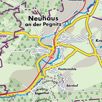 Neuhaus a.d.Pegnitz - Stadtpläne und Landkarten