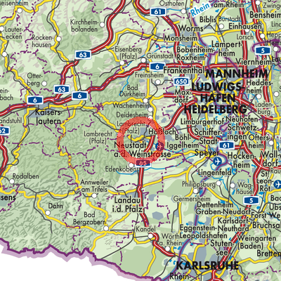 Neustadt an der Weinstraße - Stadtpläne und Landkarten