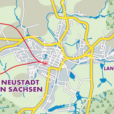 Neustadt in Sachsen - Stadtpläne und Landkarten
