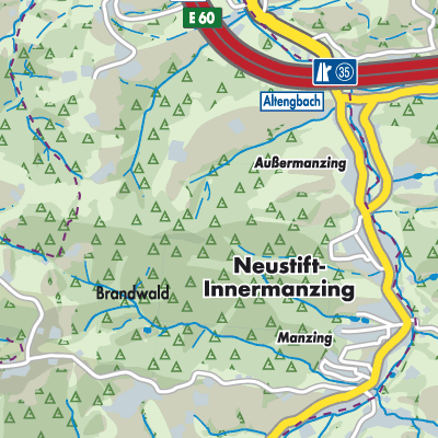Neustift-Innermanzing - Stadtpläne und Landkarten