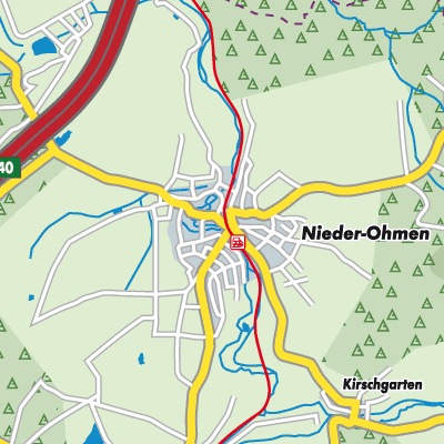 Nieder-Ohmen - Stadtpläne und Landkarten