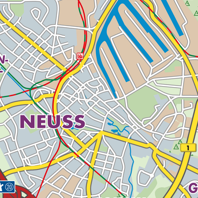 Neuss - Stadtpläne und Landkarten