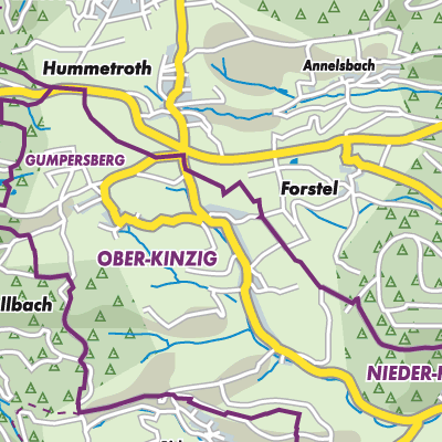 Ober-Kinzig - Stadtpläne und Landkarten