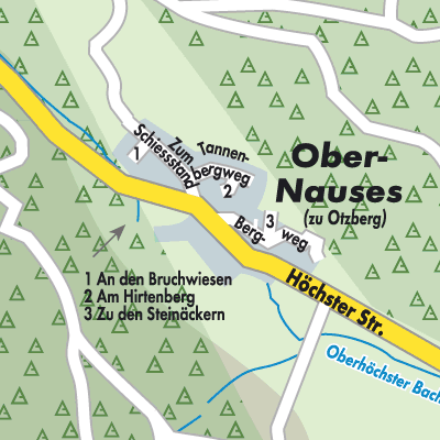 Ober-Nauses - Stadtpläne und Landkarten