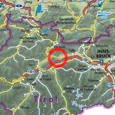 Obsteig - Stadtpläne und Landkarten