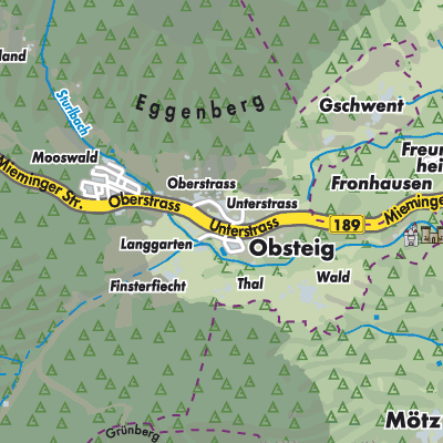 Obsteig - Stadtpläne und Landkarten
