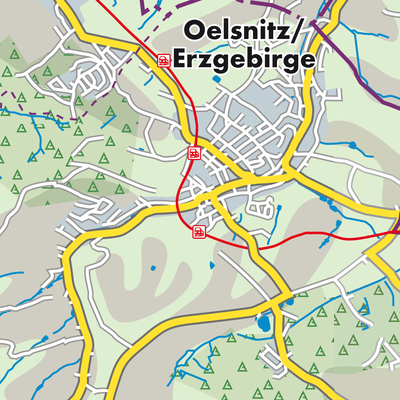 Oelsnitz - Stadtpläne und Landkarten