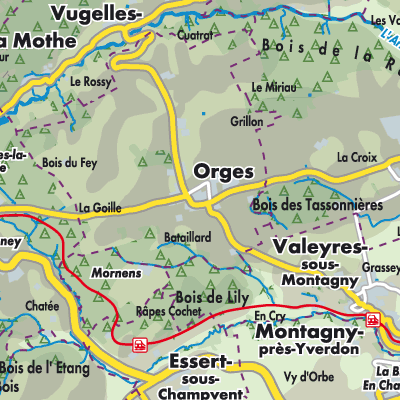 Orges - Stadtpläne und Landkarten