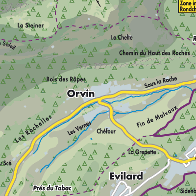 Orvin - Stadtpläne und Landkarten