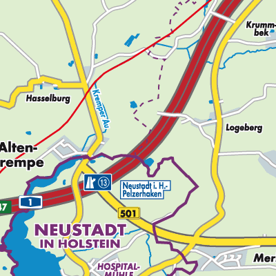 Ostholstein-Mitte - Stadtpläne und Landkarten