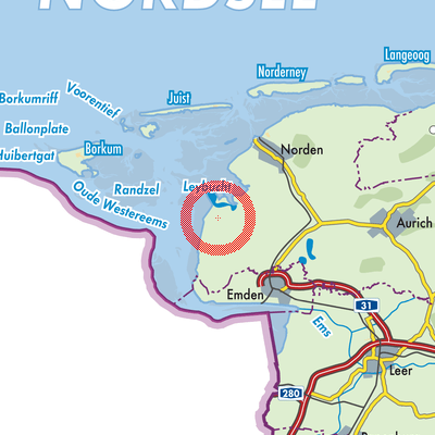 Pilsum - Stadtpläne und Landkarten