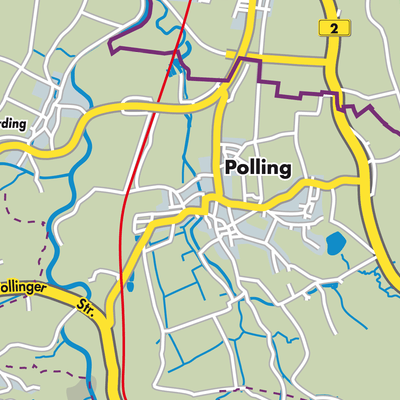 Polling - Stadtpläne und Landkarten