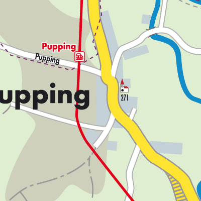 Pupping - Stadtpläne und Landkarten