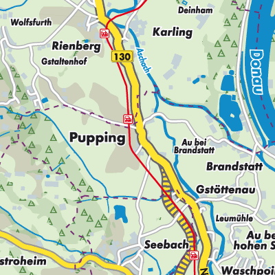 Pupping - Stadtpläne und Landkarten