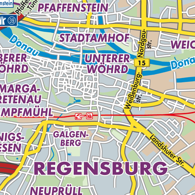 Regensburg - Stadtpläne und Landkarten