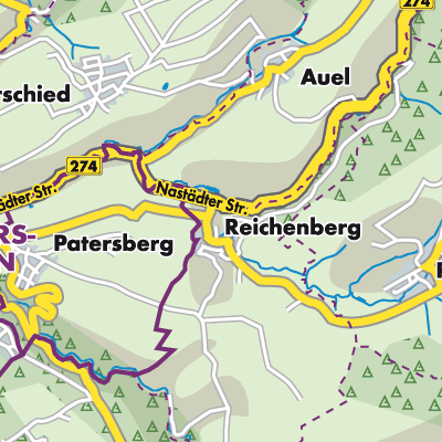 Reichenberg - Stadtpläne und Landkarten