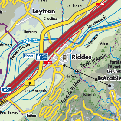 Riddes - Stadtpläne und Landkarten