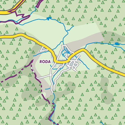 Roda - Stadtpläne und Landkarten