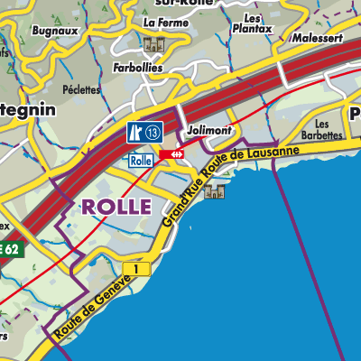 Rolle - Stadtpläne und Landkarten