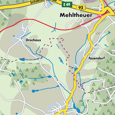 Rosenbach/Vogtland - Stadtpläne und Landkarten