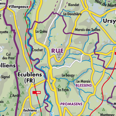 Rue - Stadtpläne und Landkarten