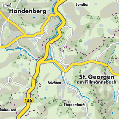 St. Georgen am Fillmannsbach - Stadtpläne und Landkarten