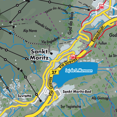 Sankt Moritz - Stadtpläne und Landkarten