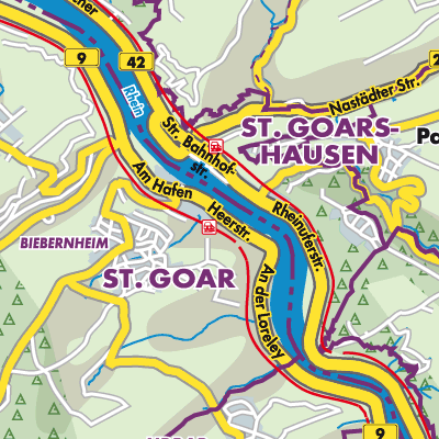 Sankt Goar - Stadtpläne und Landkarten