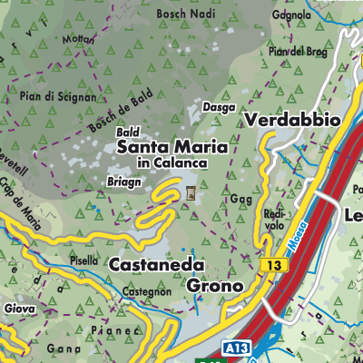 Santa Maria in Calanca - Stadtpläne und Landkarten