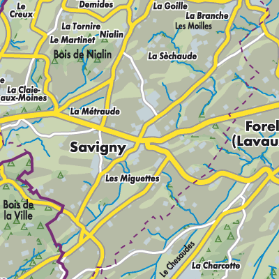 Savigny - Stadtpläne und Landkarten