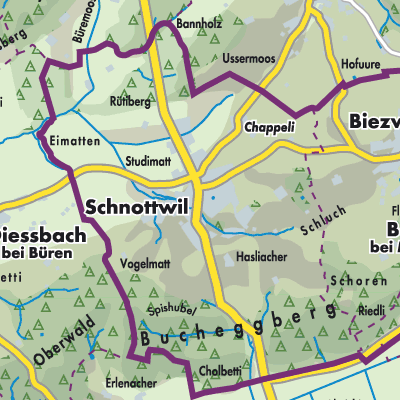 Schnottwil - Stadtpläne und Landkarten