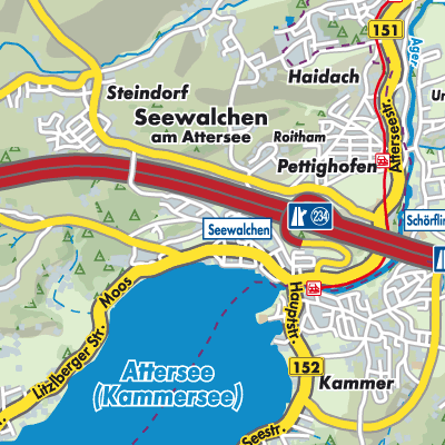 Seewalchen am Attersee - Stadtpläne und Landkarten