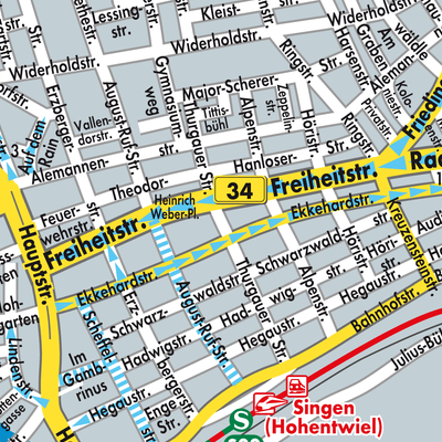 Singen (Hohentwiel) - Stadtpläne und Landkarten
