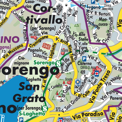 Sorengo - Stadtpläne und Landkarten