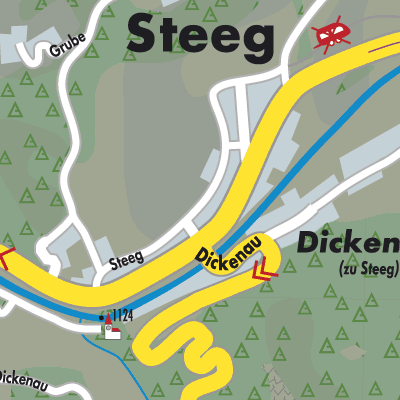 Steeg - Stadtpläne und Landkarten