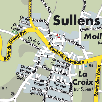 Sullens - Stadtpläne und Landkarten
